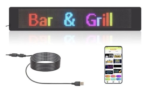Car LED panel - flexible (scrollable) led display full colour ...