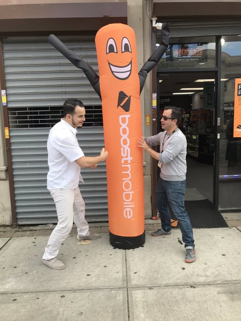 Inflatable dancing man - Air dancer with blower - tube blow up ...