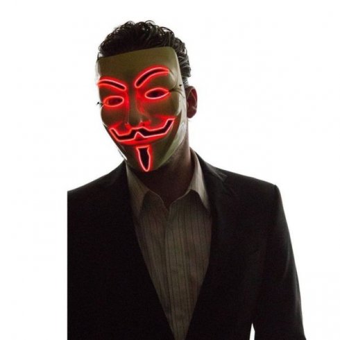 Masks shining Anonymous - Red | Cool Mania