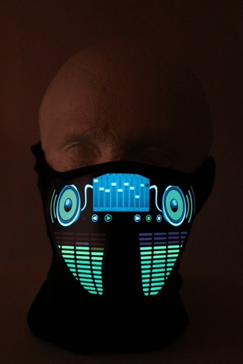 LED mask Equalizer sound sensitive - DJ Style | Cool Mania
