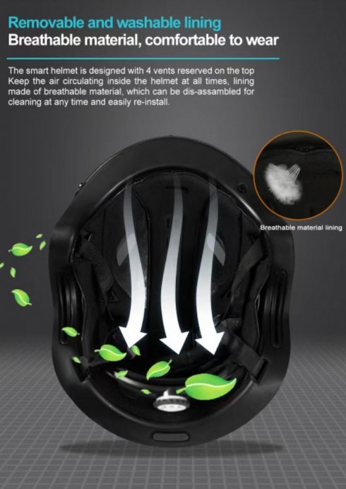 Fietshelm met FULL HD camera - Slimme fietshelm met Bluetooth ...