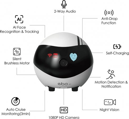 Spy robot Mini camera FULL HD with Wifi / P2P with IR + Laser ...