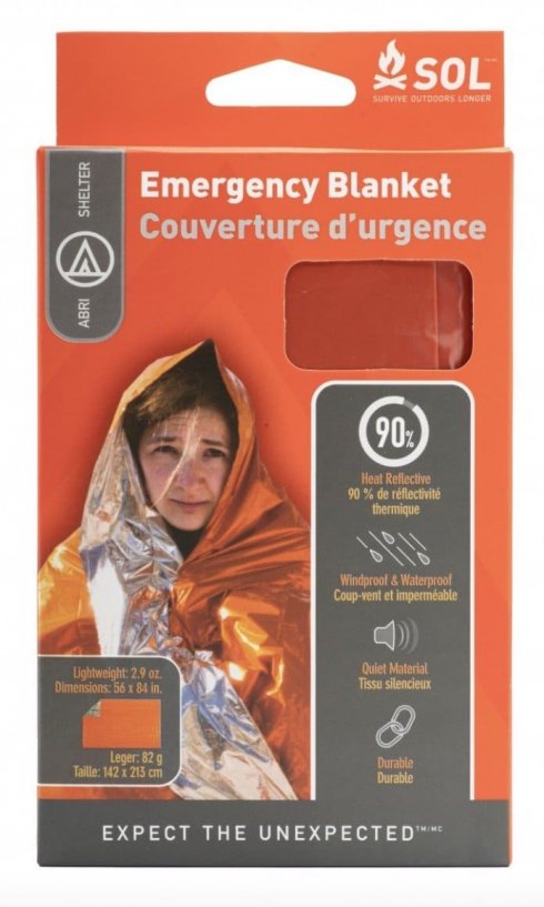 Thermal blanket - Isothermal foil - emergency blanket reflects up to 90 ...