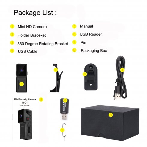 Ultra compact mini HD camera with night vision and motion sensor | Cool ...