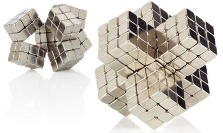 Magnetic cubes - silver | Cool Mania