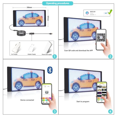 LED flexible display panel screen - programmable advertising board with ...