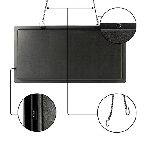 OPEN skilt ledet bordpanel - 48 cm x 25 cm | Cool Mania