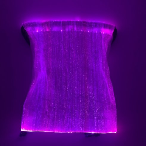 Beg LED bercahaya - menyala dari gentian optik dengan kawalan melalui ...