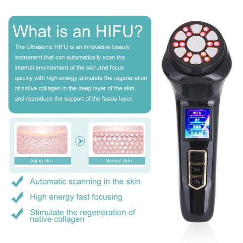 Mini hifu maskin enhet 4 i 1 - beste foryngende ultralyd enhet for ...