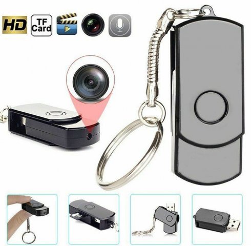 Camera in usb key with HD + spy video hidden recording + microphone ...