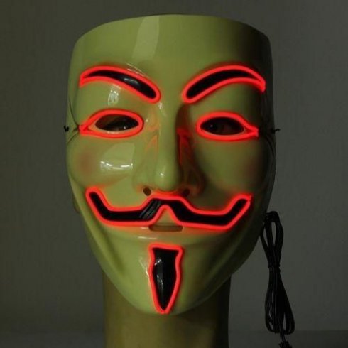 Masks shining Anonymous - Red | Cool Mania