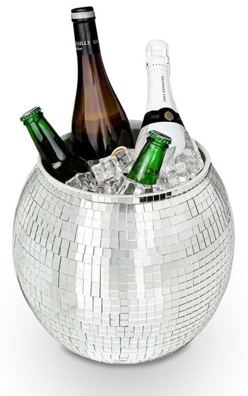 Disco ball ice bucket (for drinks) in the shape of a disco mirror ball ...