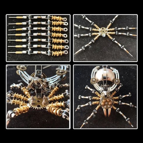 3D fém puzzle SPIDER - modell rozsdamentes acélból (fém) + Bluetooth ...