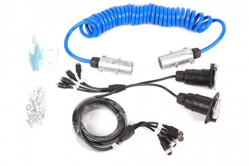 Connection cable for 4x reversing cameras - for large trailers and semi ...