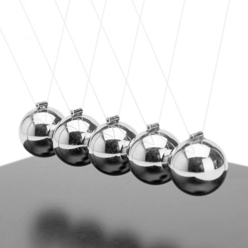 Newton's cradle pendulum balls - balance swinging magnetic metal balls ...