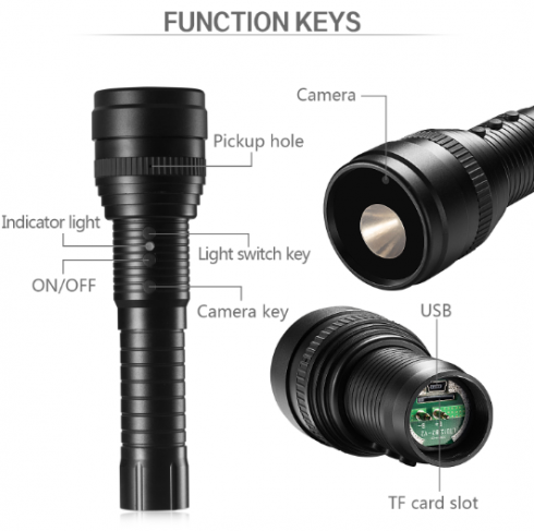 LED flashlight with hidden FULL HD Camera | Cool Mania