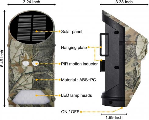 Jakt på grönt ljus med PIR-detektering av rörelse hos djur och människor + solladdning | Cool Mania