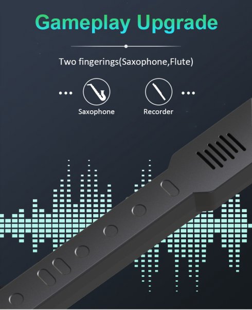 Electronic wind instrument flute + saxophone with speaker (10 tones ...