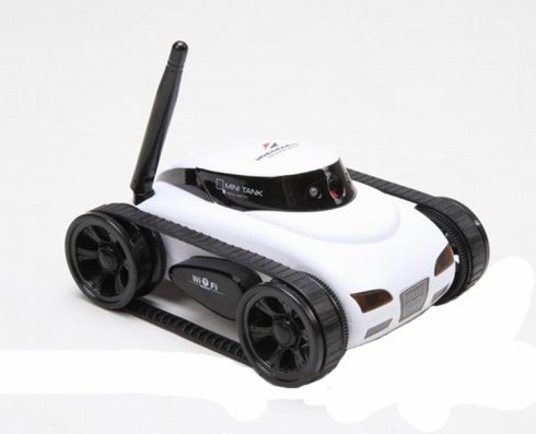 Spy camera- RC tank with online transfer and image recording to the ...