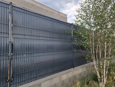 Gard șipci PVC pentru panouri rigide - Umplutură verticală PLASTIC ...