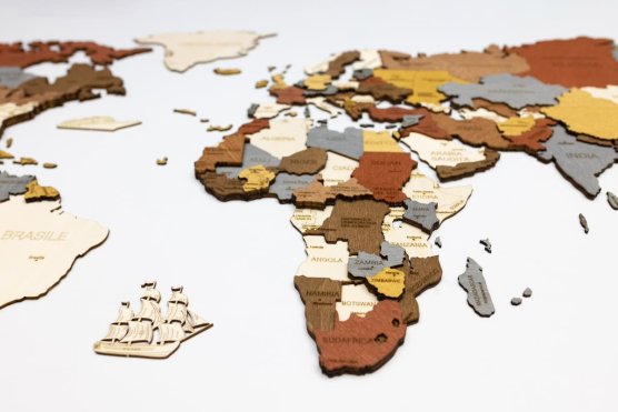 3D wooden wall maps of the world | Cool Mania