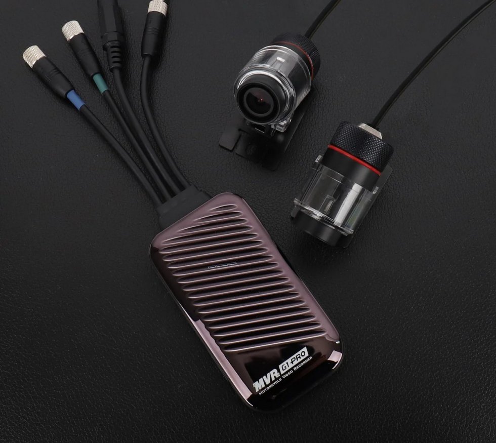 Motorsykkelkamera foran og bak G-net MVR G1 PRO Full HD + WiFi + IP69K ...