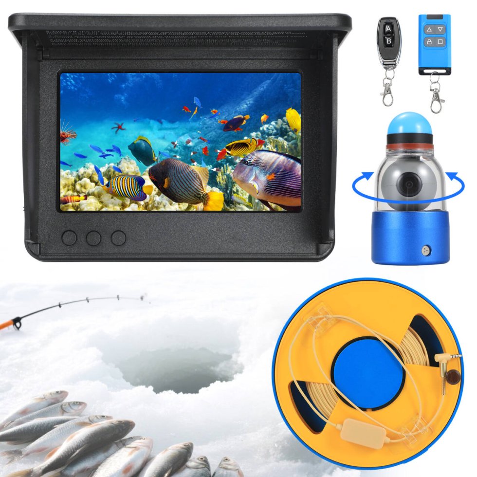 Underwater fish camera para sa pangingisda - electrically rotating 360 ...