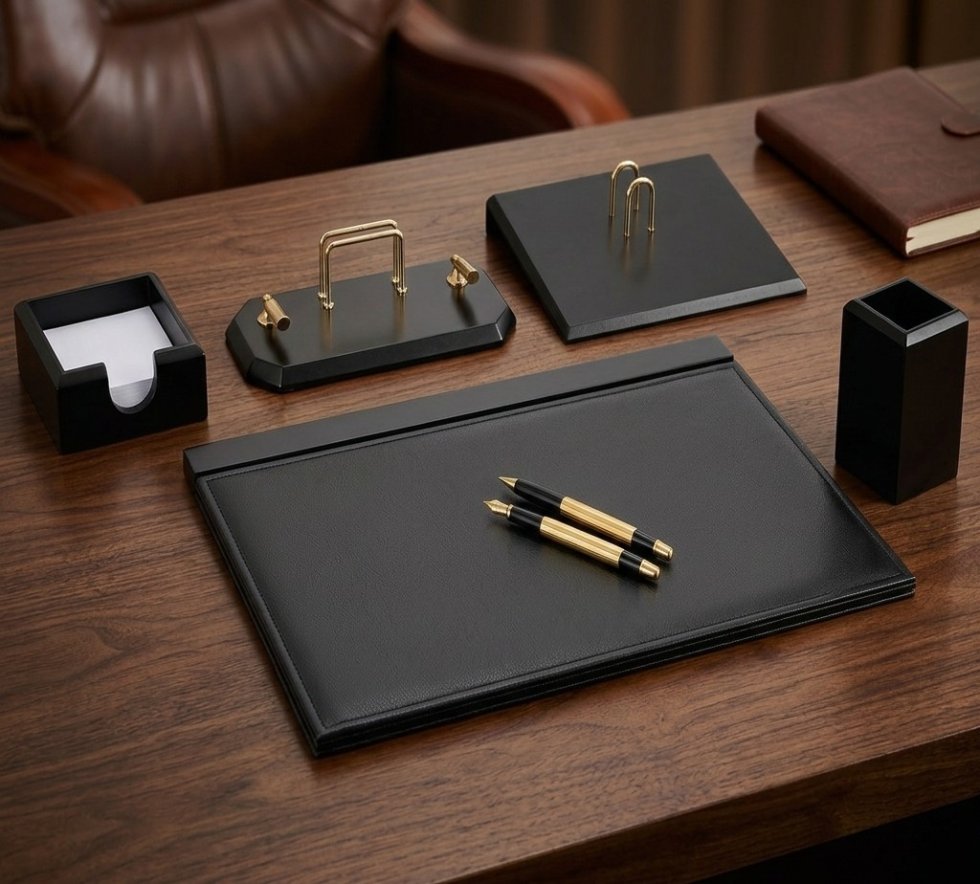 Luxury office SET for documents for the office table 6 pcs black ...