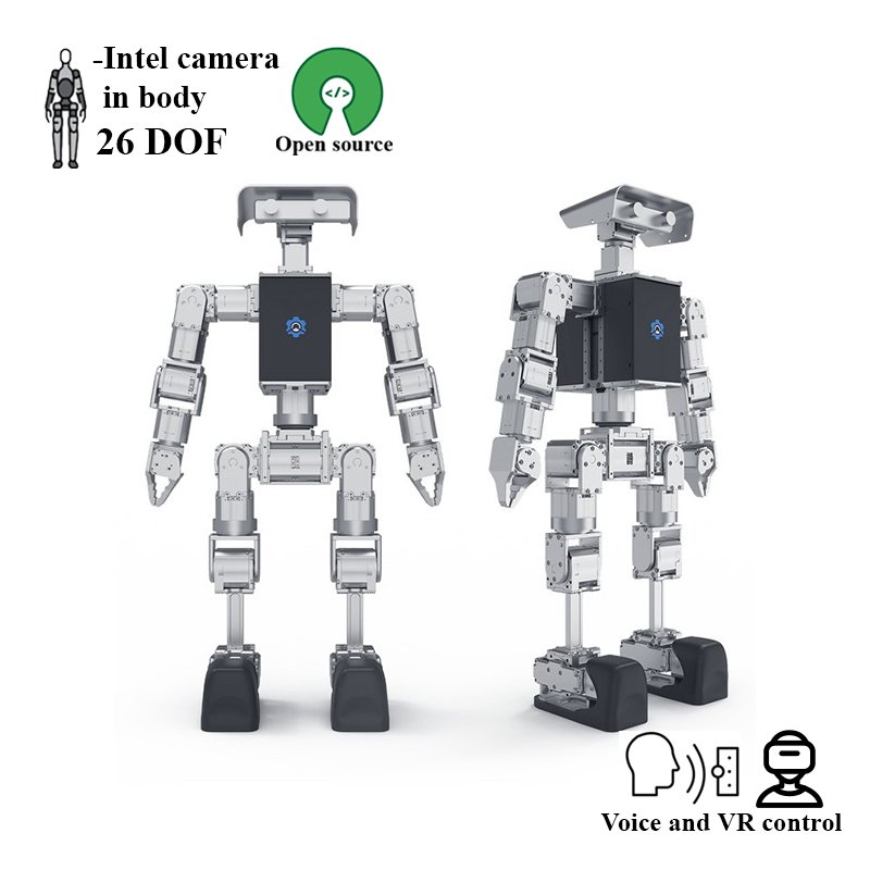 Small robot HighTorque Mini Pi+ 22 DOF (degrees of freedom) Voice and ...