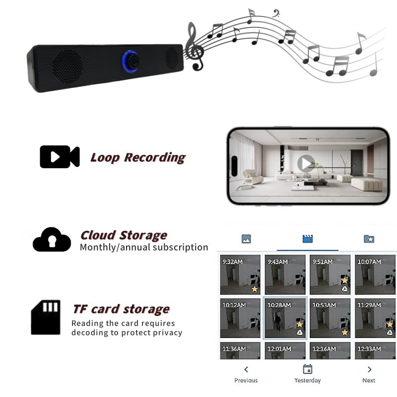 Speakers camera - spy hidden cam in a speaker with FULL HD + WiFi/P2P ...