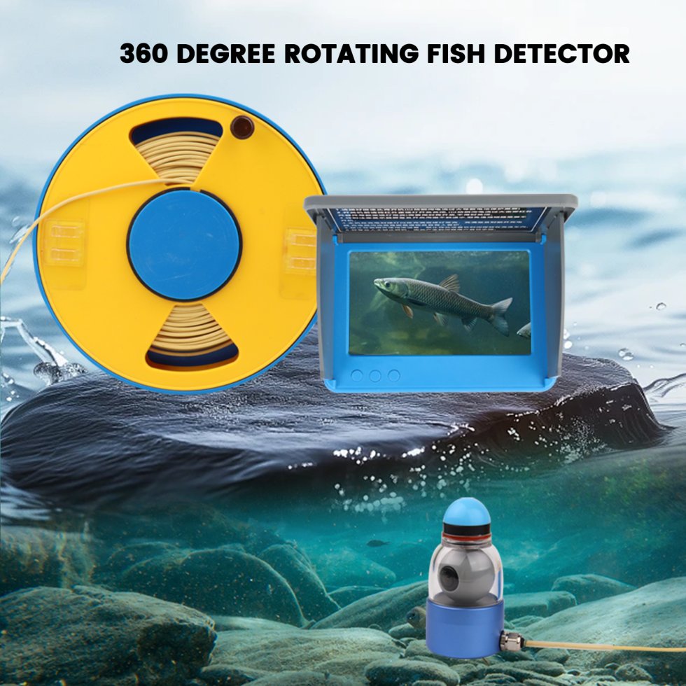 Underwater fish camera para sa pangingisda - electrically rotating 360 ...