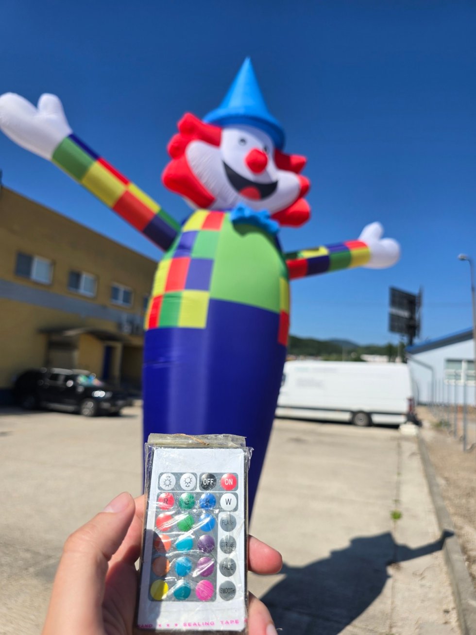 Opblaasbare reclame luchtdanser Clown (Nar) - figuur buisman met ...