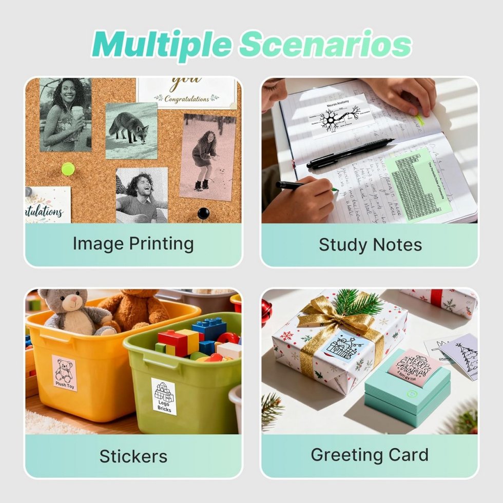 Mini tlačiareň s bluetooth (app mobil) – prenosná na nálepky a malé ...