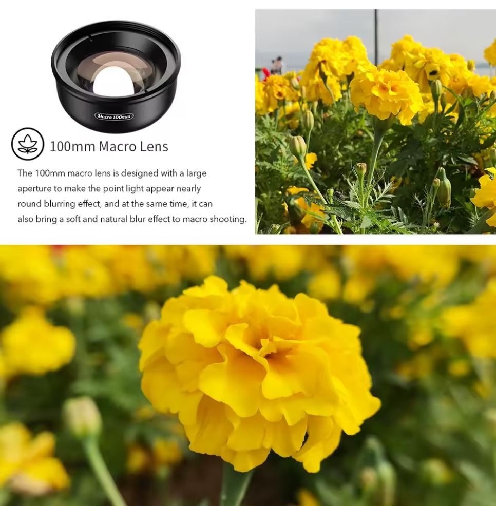 Macro Lens for Mobile Phone 100 mm 4K HD – 10× Super Macro Objective ...