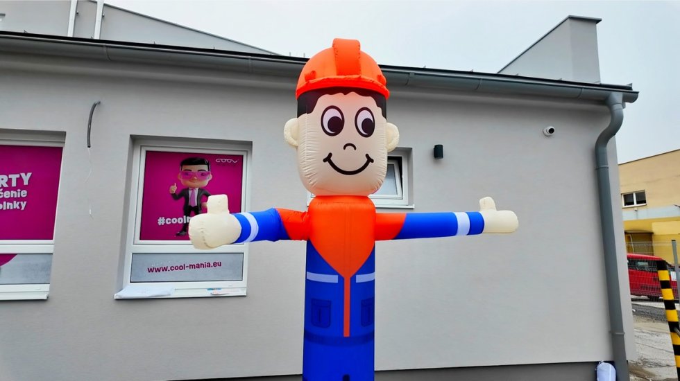 Inflatable advertising air dancer (Worker) - moving blow up figurine 3m ...