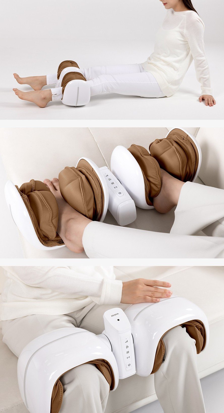 Massage device - EMS foot or leg massage (calves/knees/feet) + heating ...
