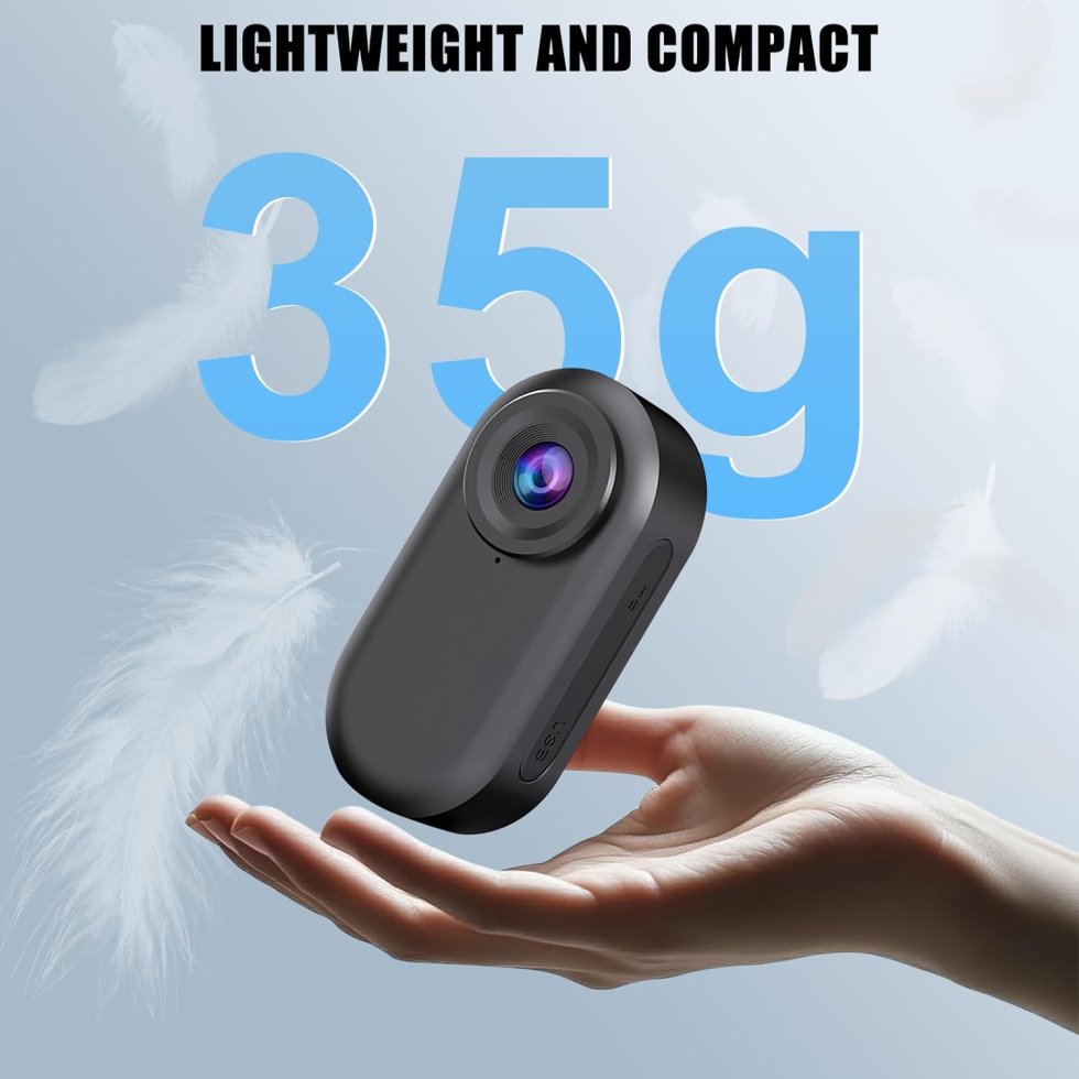 Mini Action Camera with 1080P HD - Small Sports Camera for Vlog ...