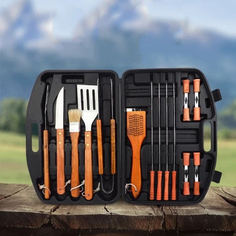 Grilling set (18-Piece) BBQ Grill Tool Set – Stainless Steel Barbecue ...