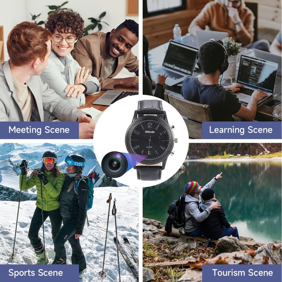 Wrist cam - spy hand watch camera with FULL HD + IR LED + internal ...