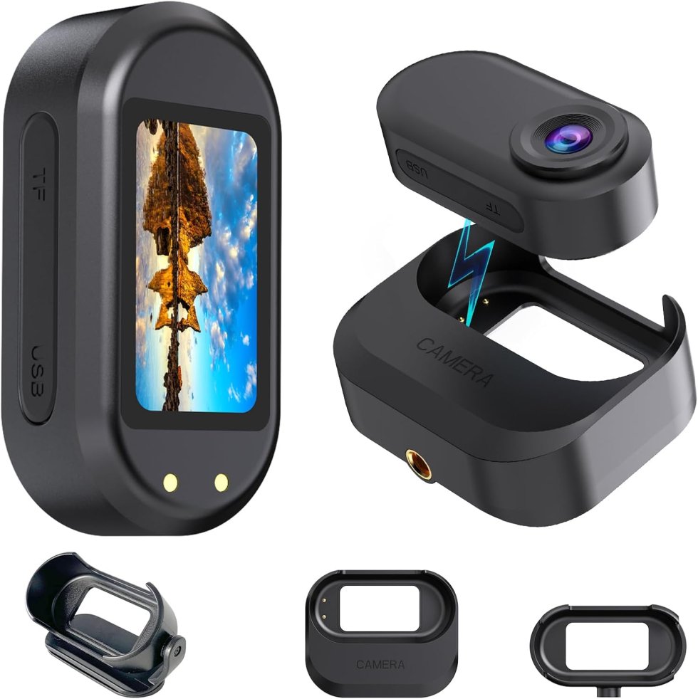 Mini Action Camera with 1080P HD - Small Sports Camera for Vlog ...