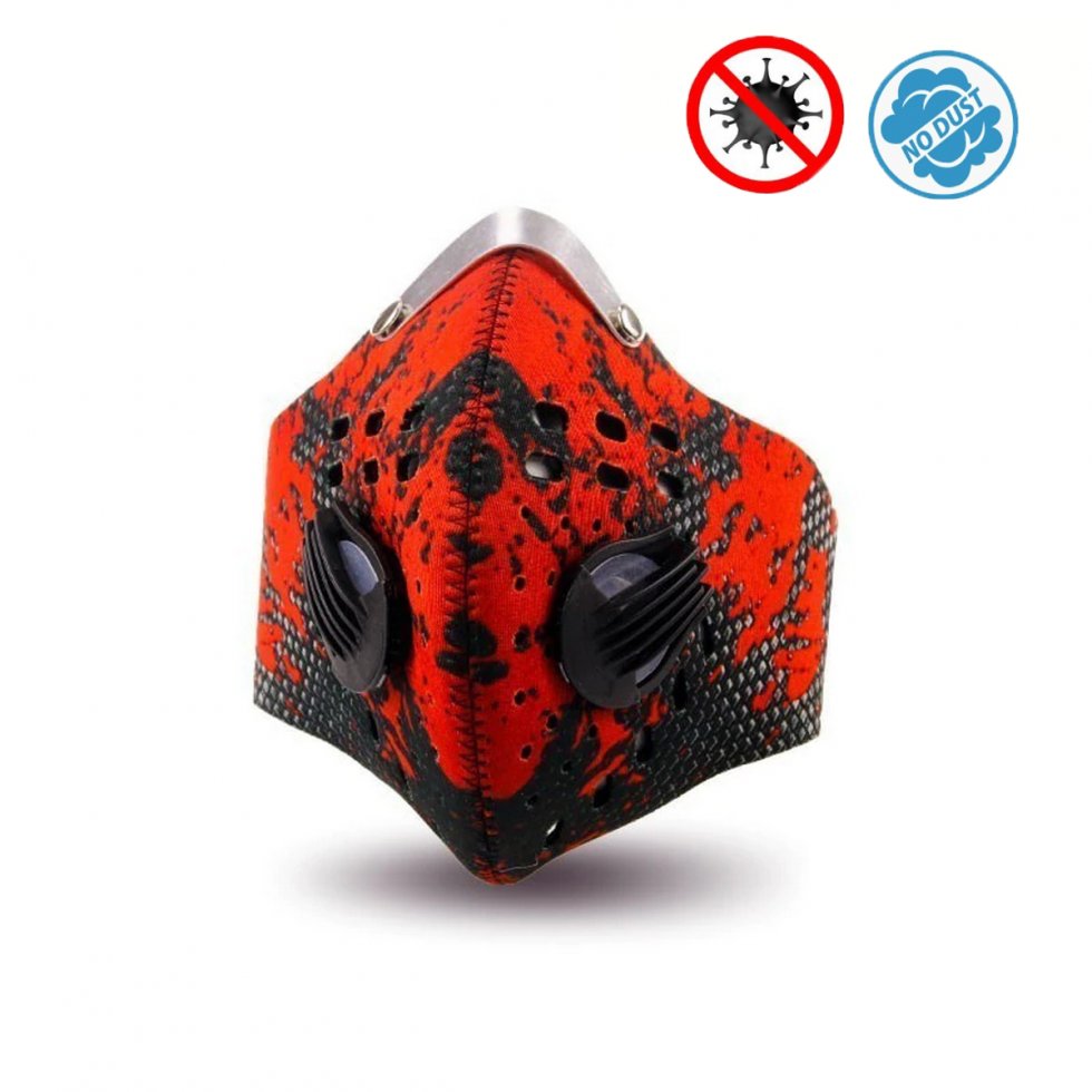 Face mask from neoprene with effective filtration - XProtect red | Cool ...