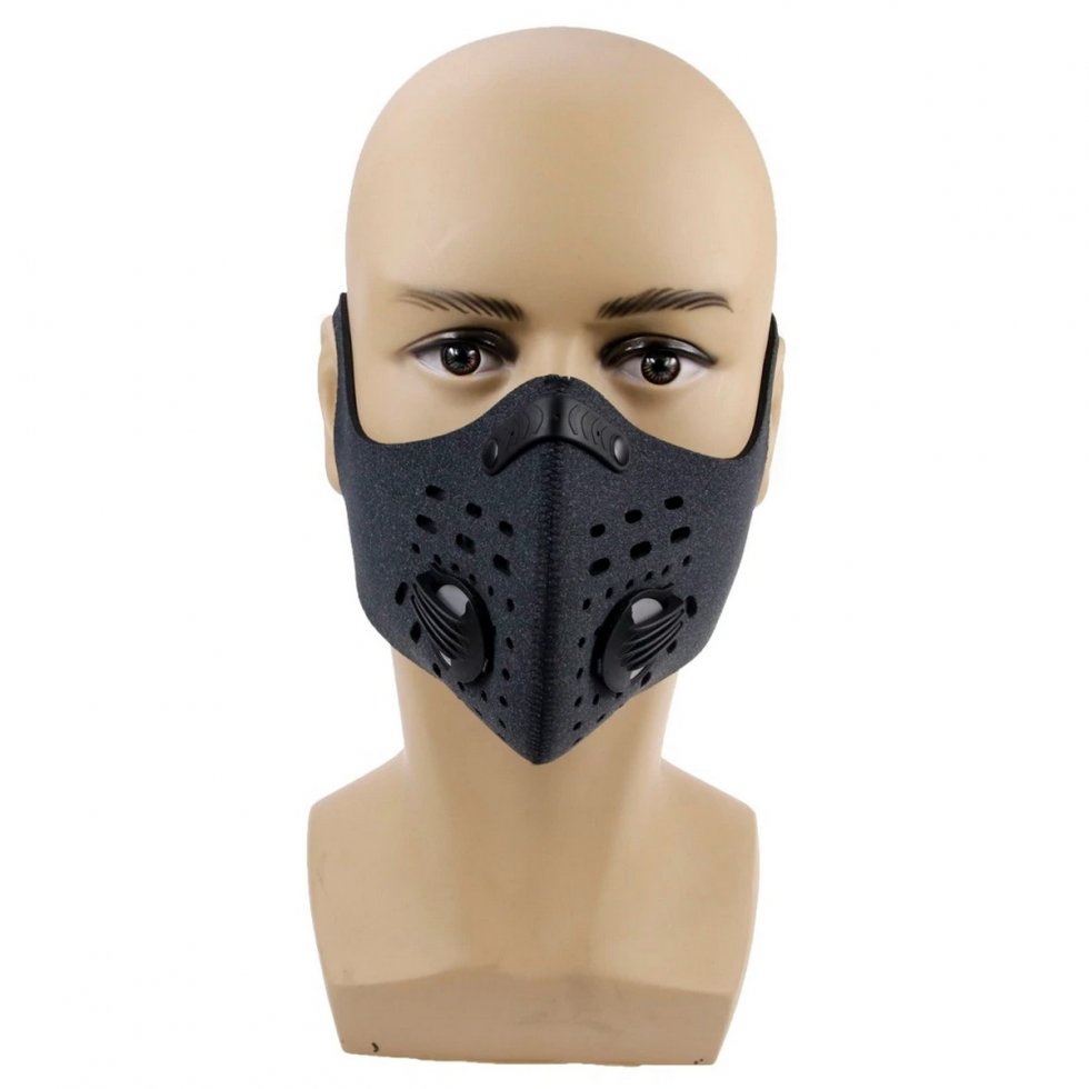 Respirator - neoprene face mask multistage filtration - XProtect black ...
