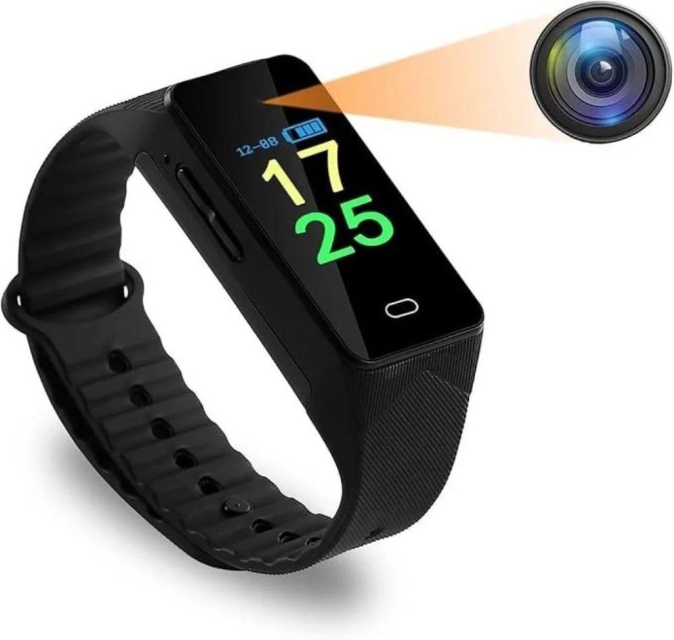 Spy handhorloge met camera en FULL HD + verborgen voicerecorder ...