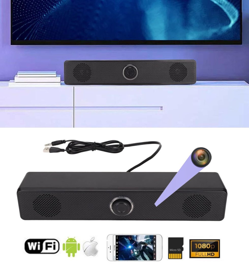Speakers camera - spy hidden cam in a speaker with FULL HD + WiFi/P2P ...