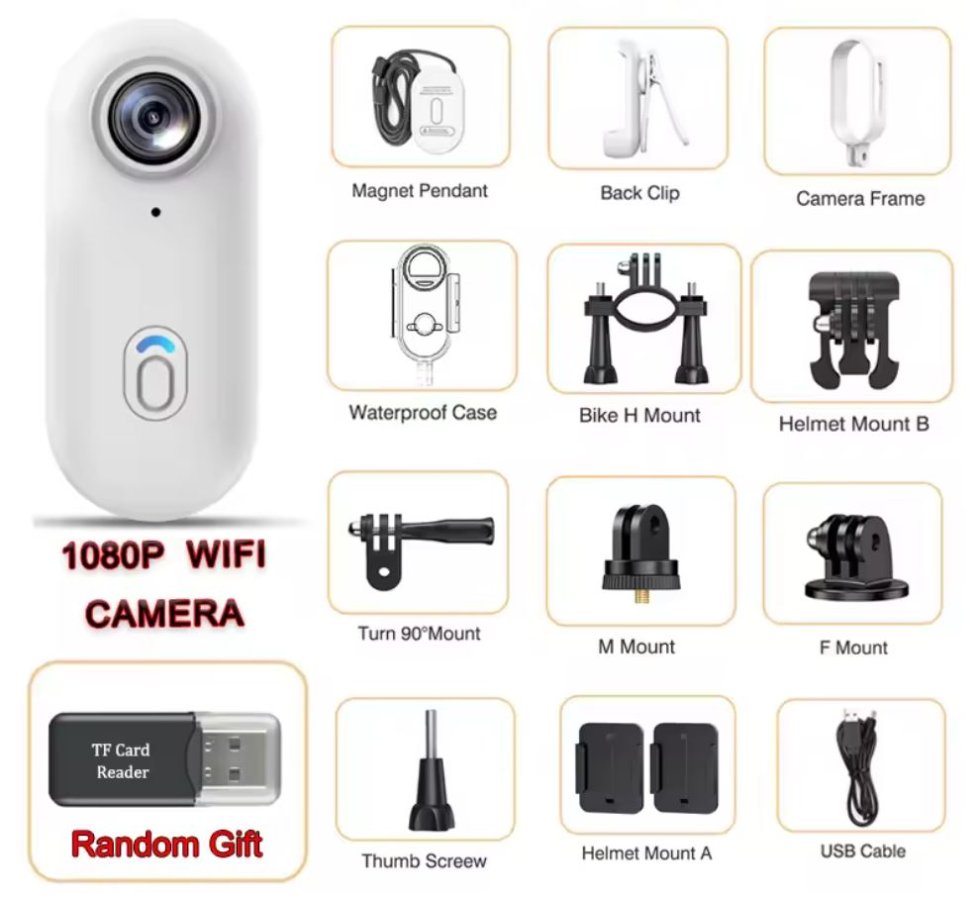 4K Action Camera portable - sports / outdoor mini camera with WiFi and ...