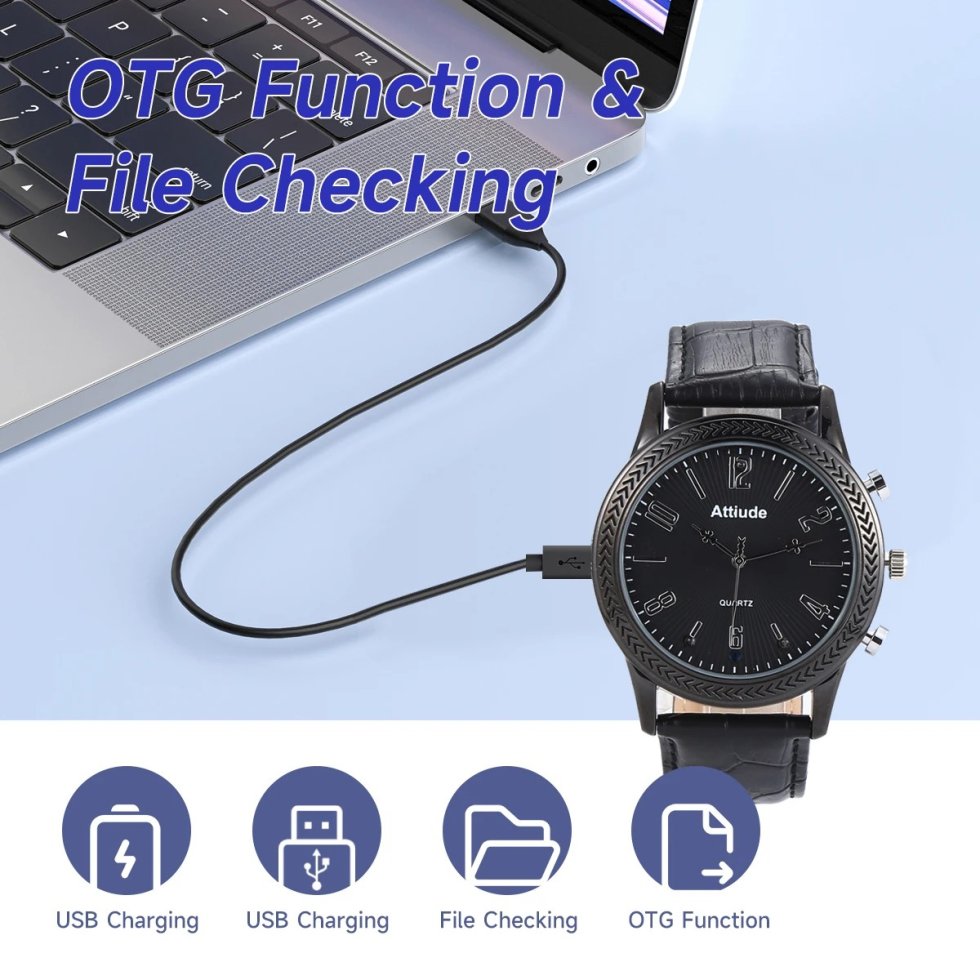 Wrist cam - spy hand watch camera with FULL HD + IR LED + internal ...