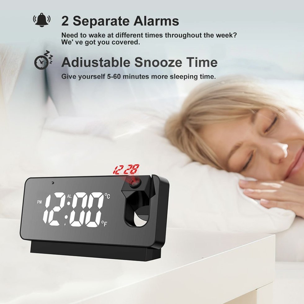 Spy digital alarm clock with hidden FULL HD camera with Wifi/P2P + time ...