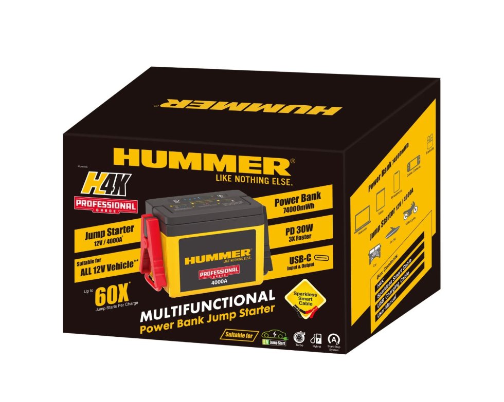 Hummer H4K – Prenosný auto štartovací box + Powerbank 20 000 mAh ...