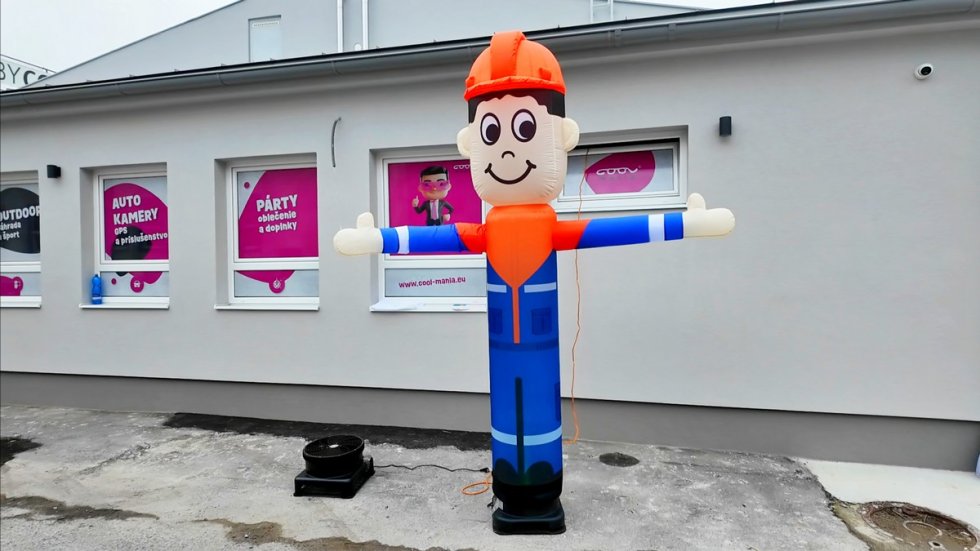 Inflatable advertising air dancer (Worker) - moving blow up figurine 3m ...