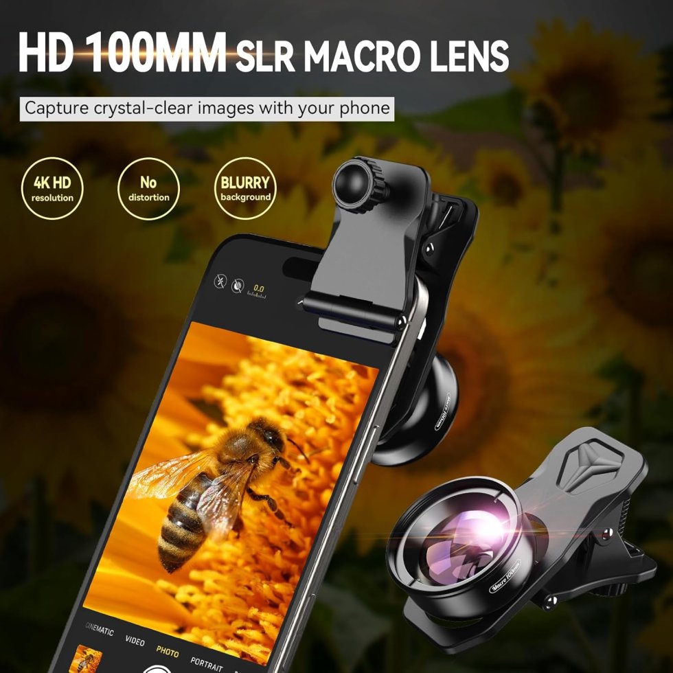 Macro Lens for Mobile Phone 100 mm 4K HD – 10× Super Macro Objective ...
